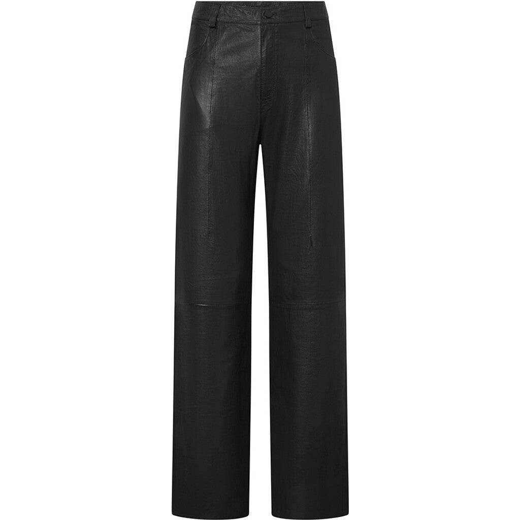 Boa leather pants - full length (HW) / 51158 - Black (Nero) – DEPECHE