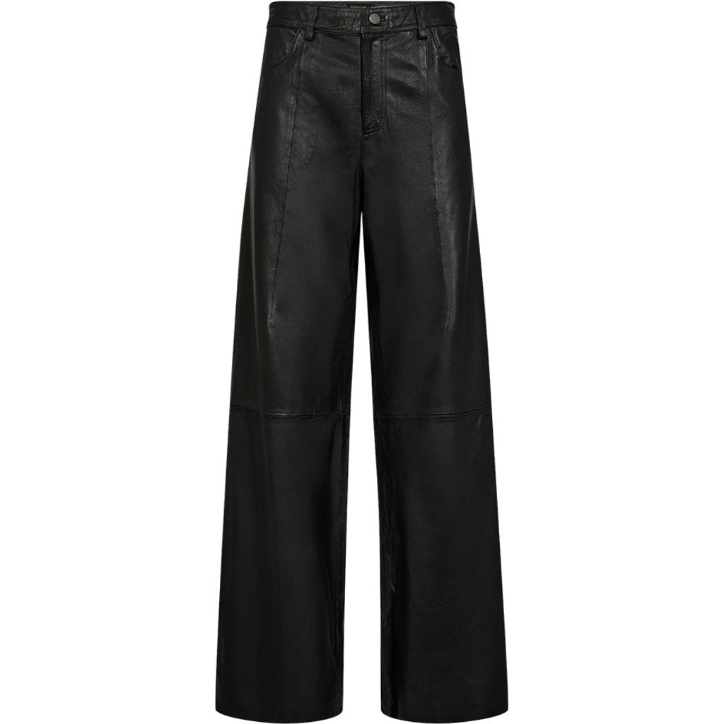 Boa leather pants - Wide leg (HW) / 51264 - Black (Nero) – DEPECHE