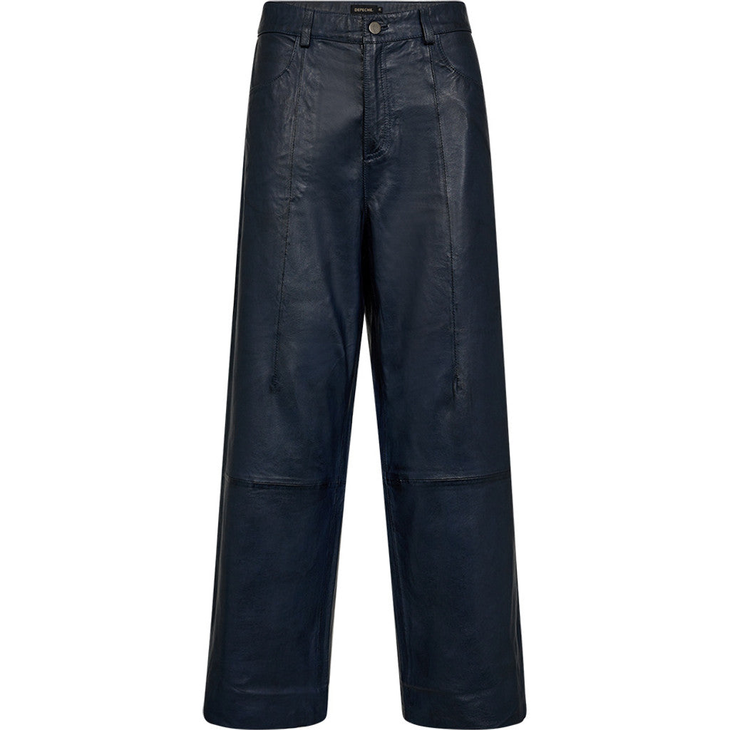 HW regular fitting Boa leather pants / 51142 - Midnight Blue – DEPECHE