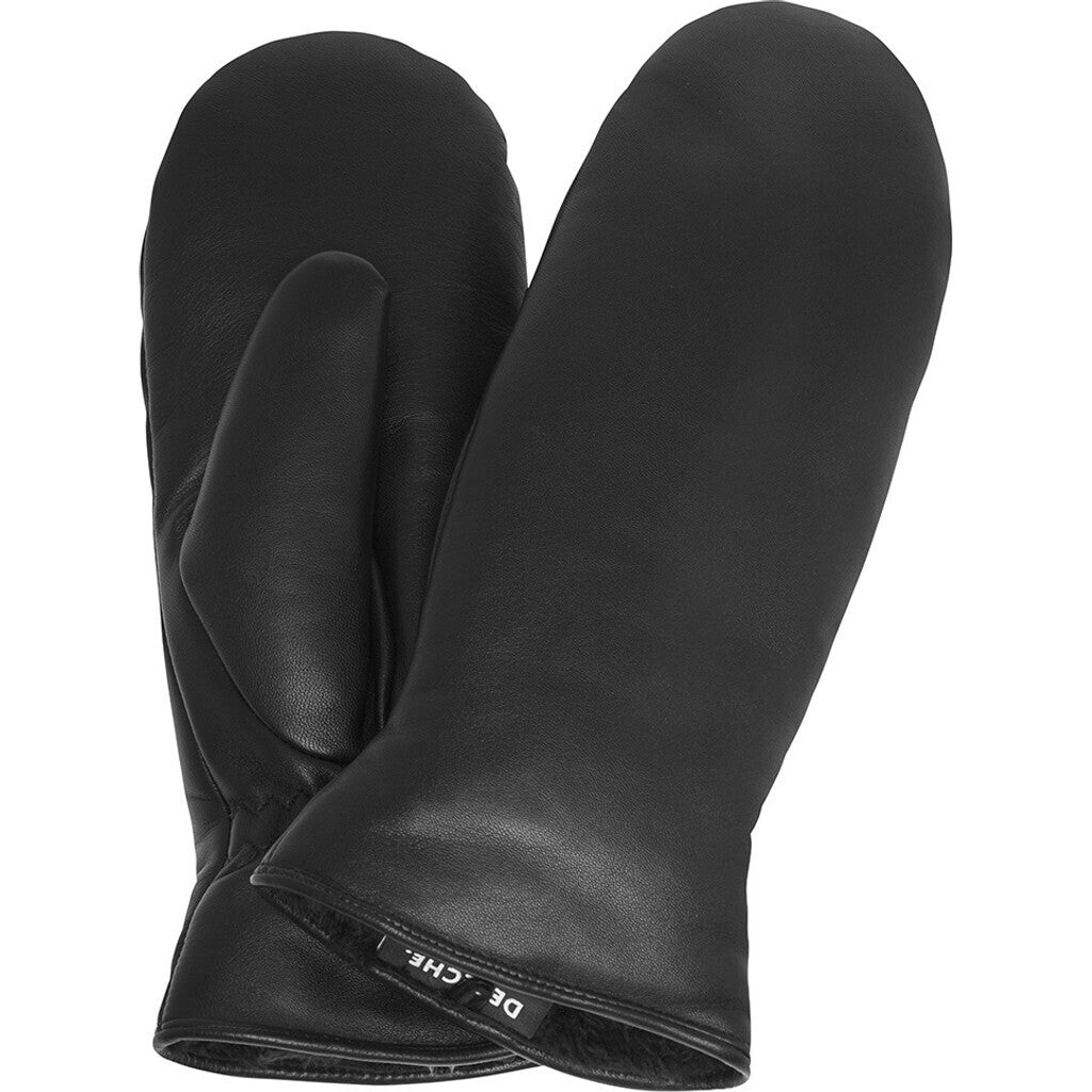 Mittens in soft leather quality / 14896 - Black (Nero) – DEPECHE