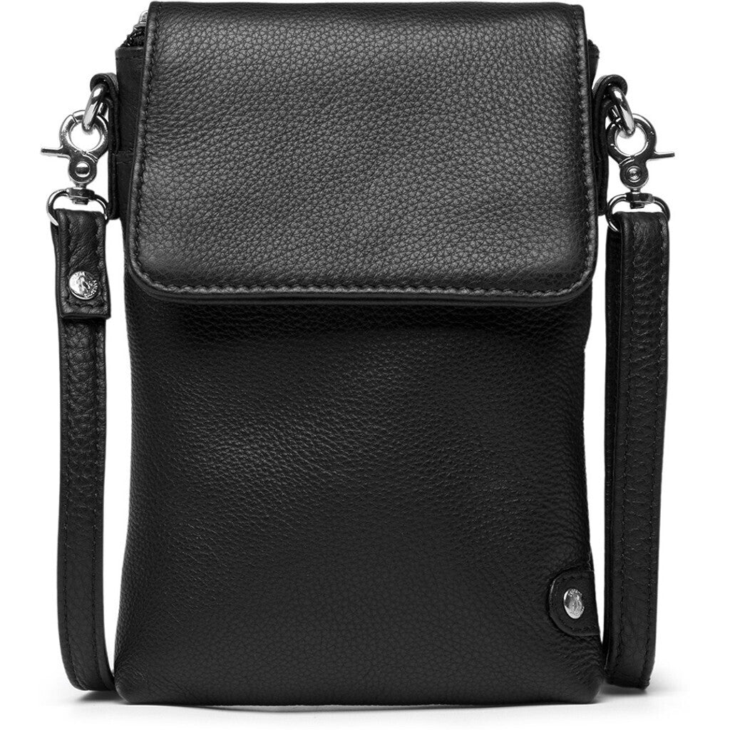 Mobile bag in soft leather and timeless design / 16044 - Black (Nero ...