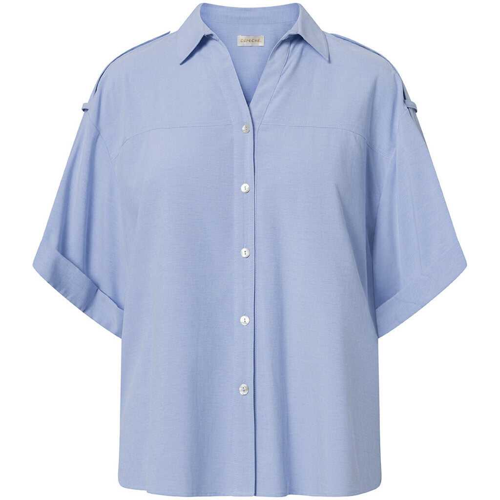Short sleeve oversize Fay shirt / 100014 - Blue – DEPECHE
