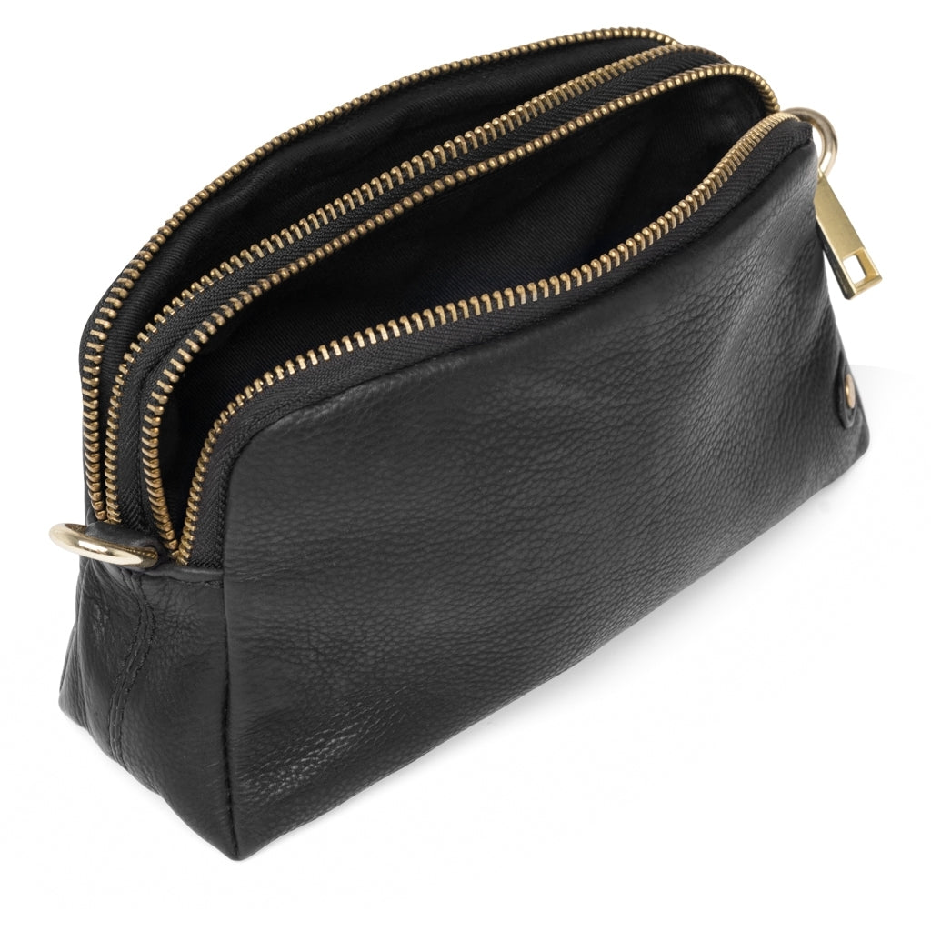 Small leather clutch in classic design / 15472 - Black (Nero) – DEPECHE